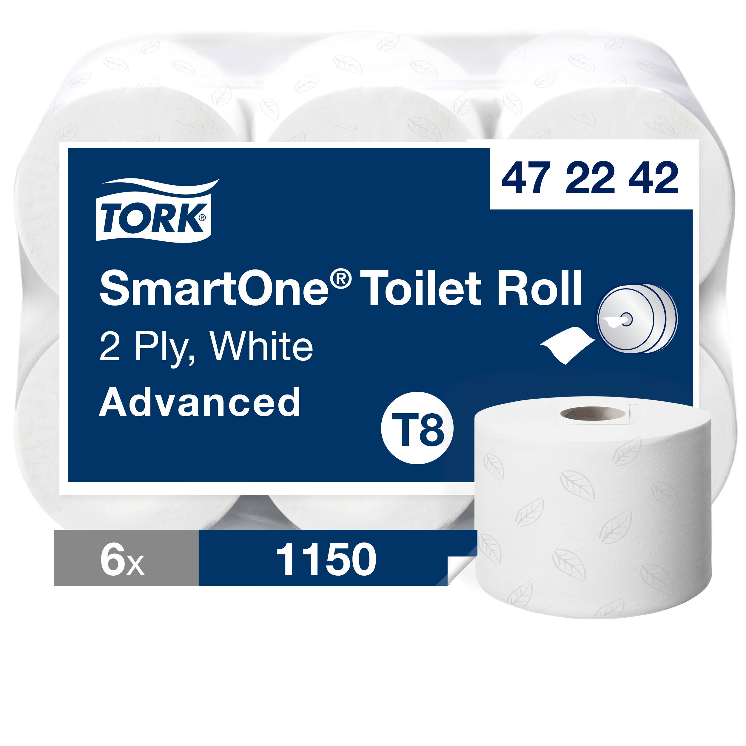 Tork SmartOne Toilet Roll White T8 (Code 472242) – Clean Source