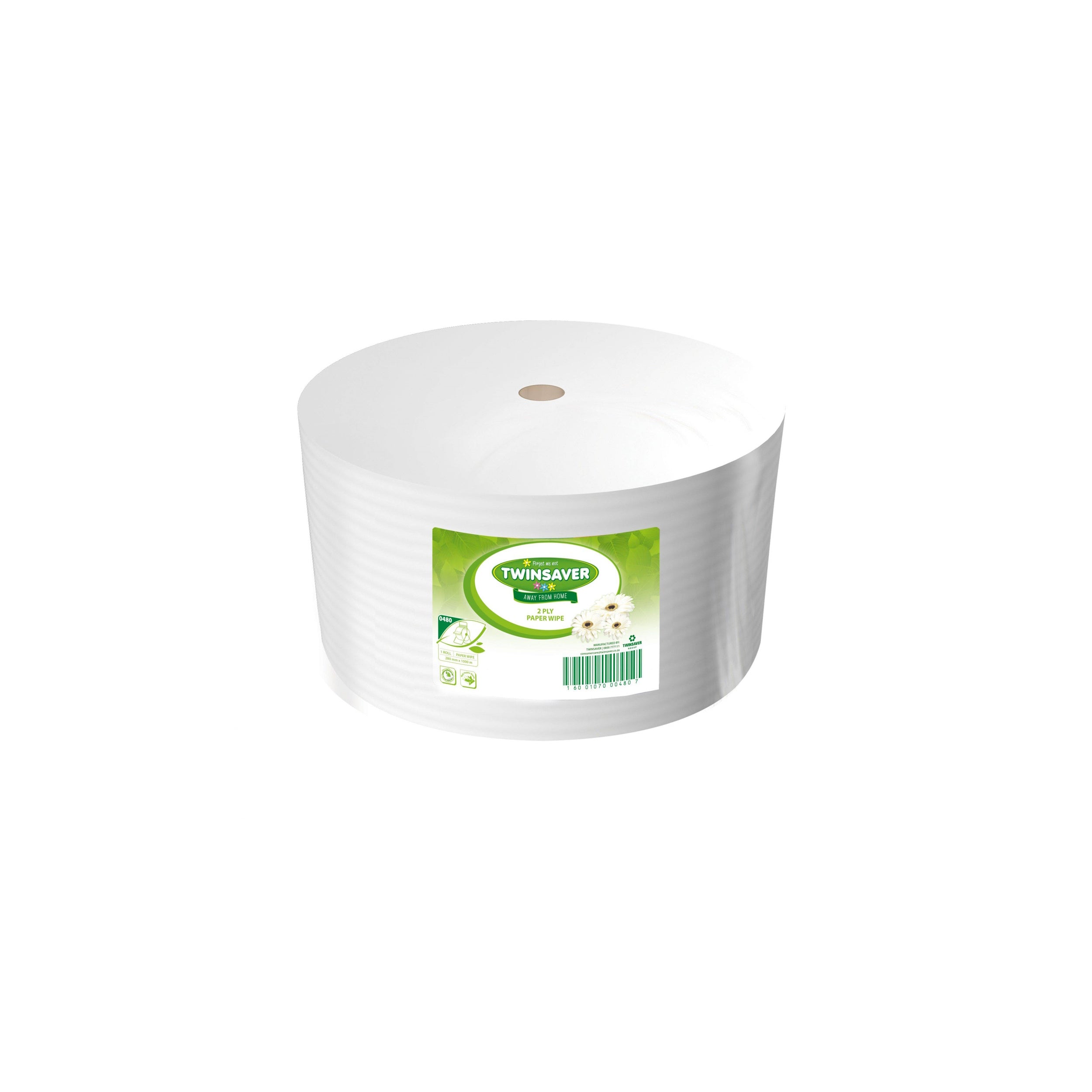Twinsaver 2 Ply Paper Wipe Roll (280mm x 1000m) (Code 0480) – Clean Source