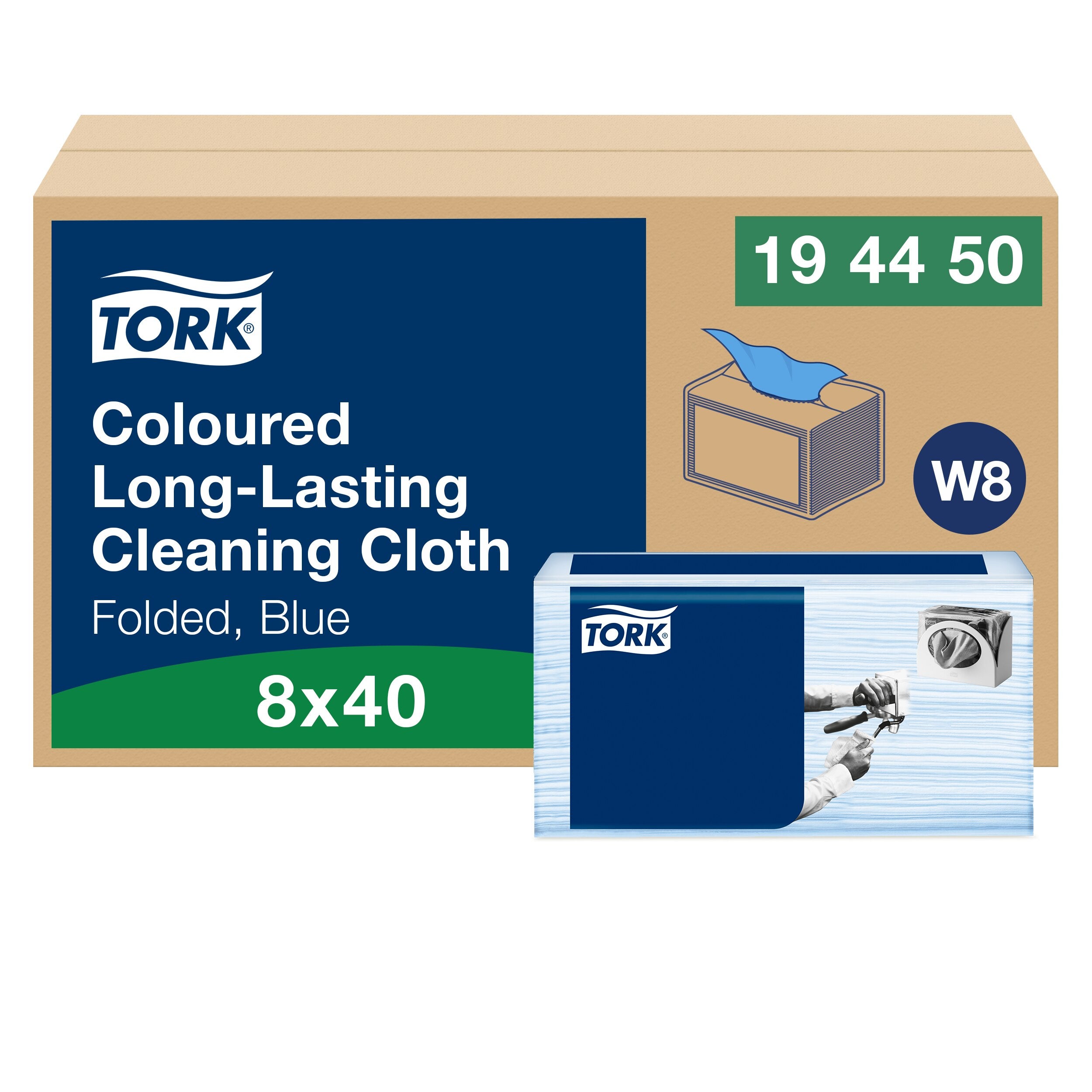 Tork Long-Lasting Cleaning Cloth Blue W8 (Code 194450) – Clean Source