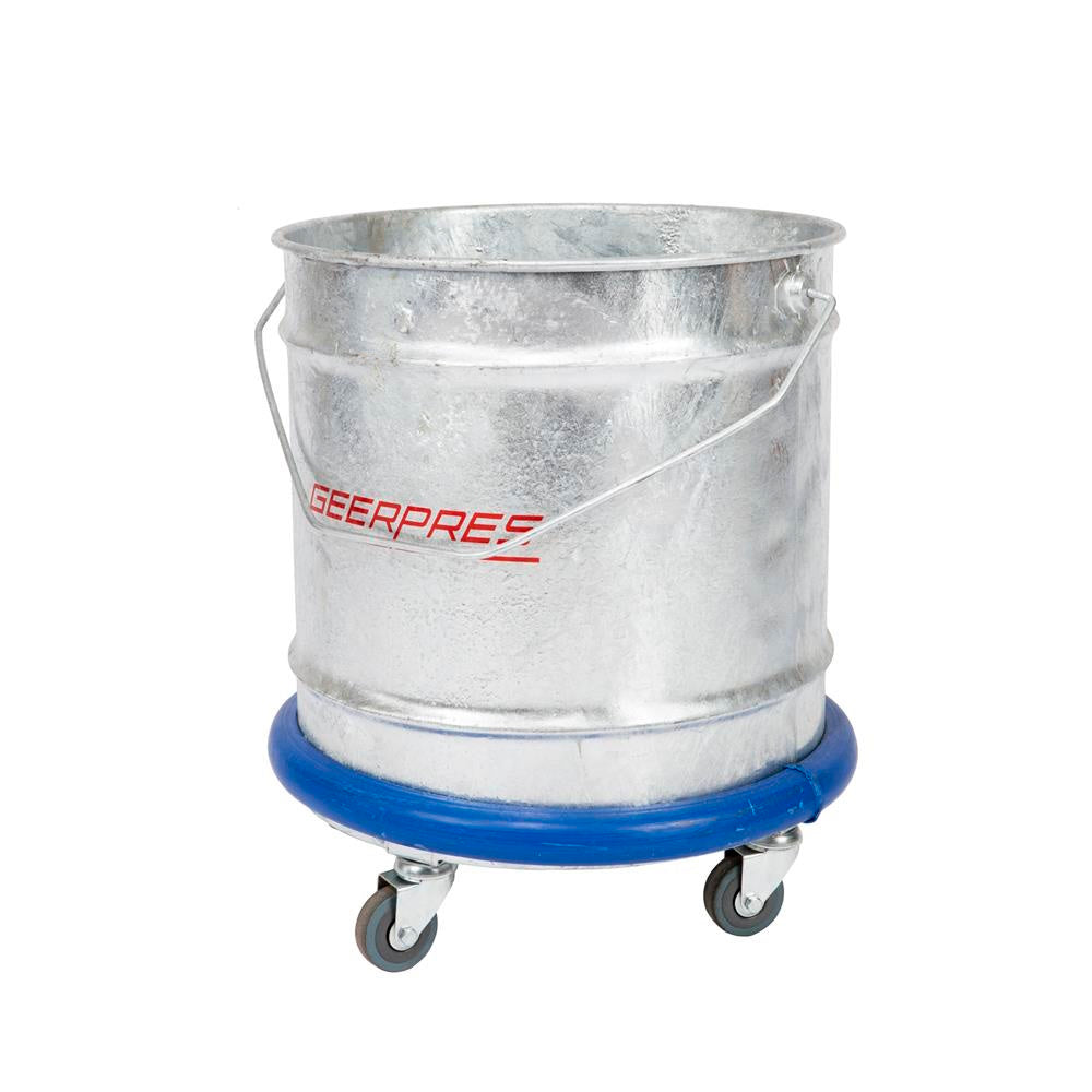 Geerpres Galvanised Steel Bumper Bucket On Castors 28L – Clean Source