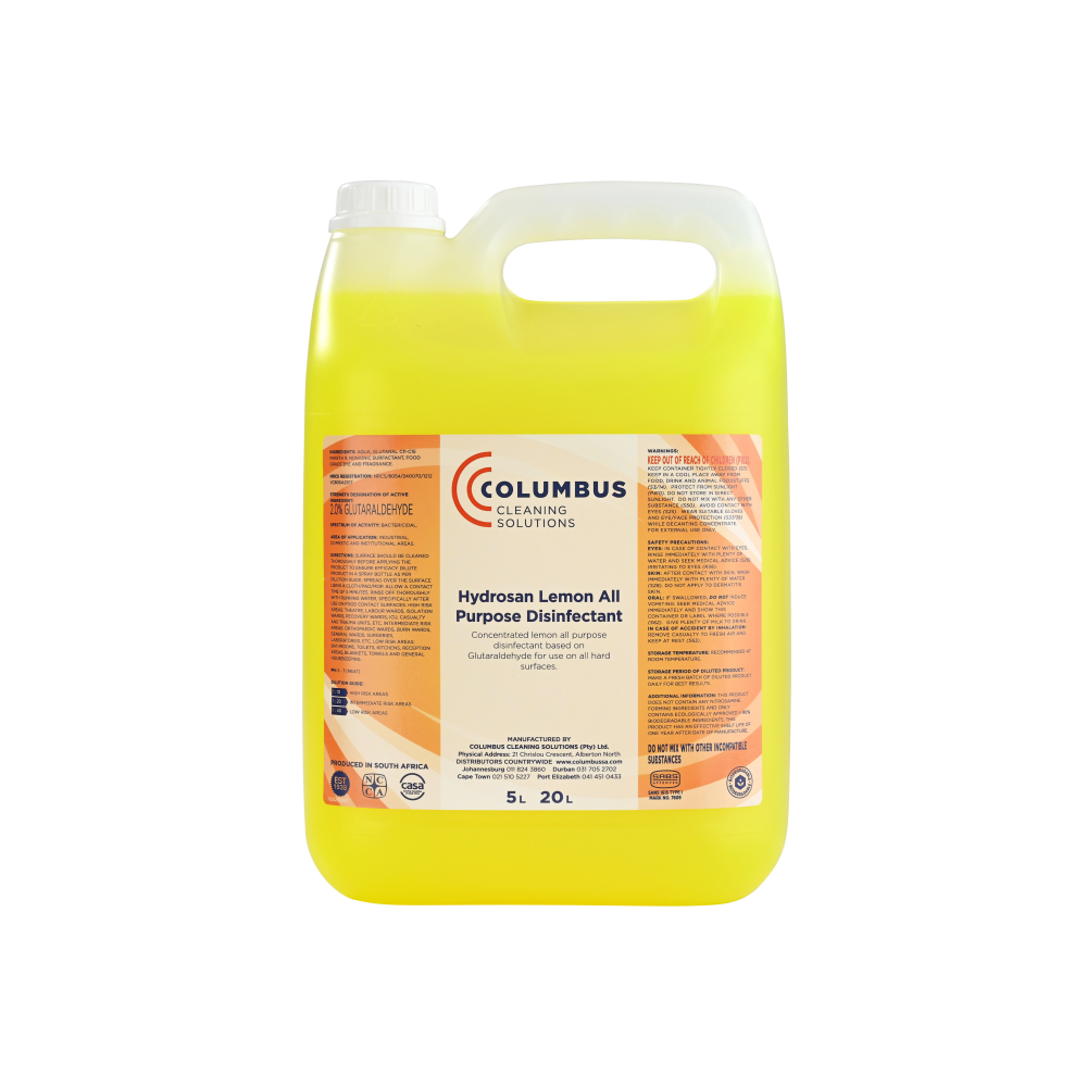 Columbus Hydrosan Lemon All Purpose Disinfectant Cleaner – Clean Source